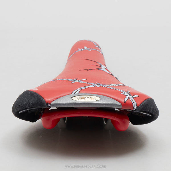 Vetta Trishock Love Barbed Wire Embroidered NOS Saddle - Classic Bike ...